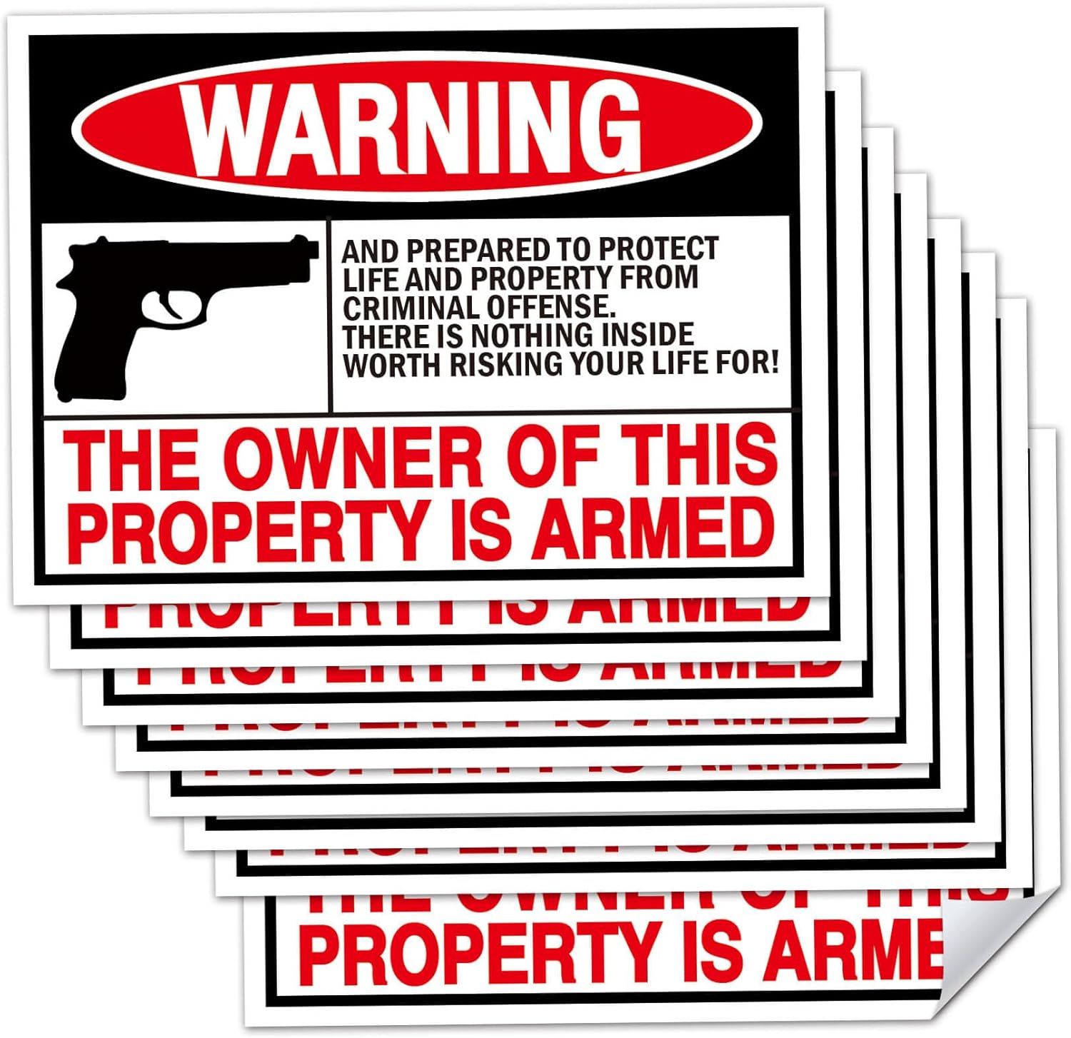 Amazon.com: 8 Pack Second 2nd Amendment Handgun Pistol Gun Owners ...