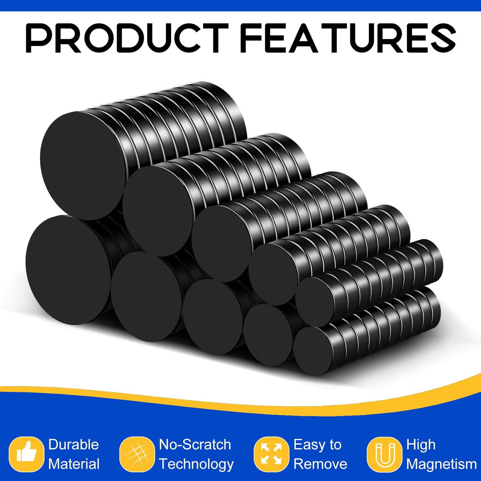 Snapklik.com : 100P Small Magnets, 5 Different Sizes Tiny Rare Earth ...