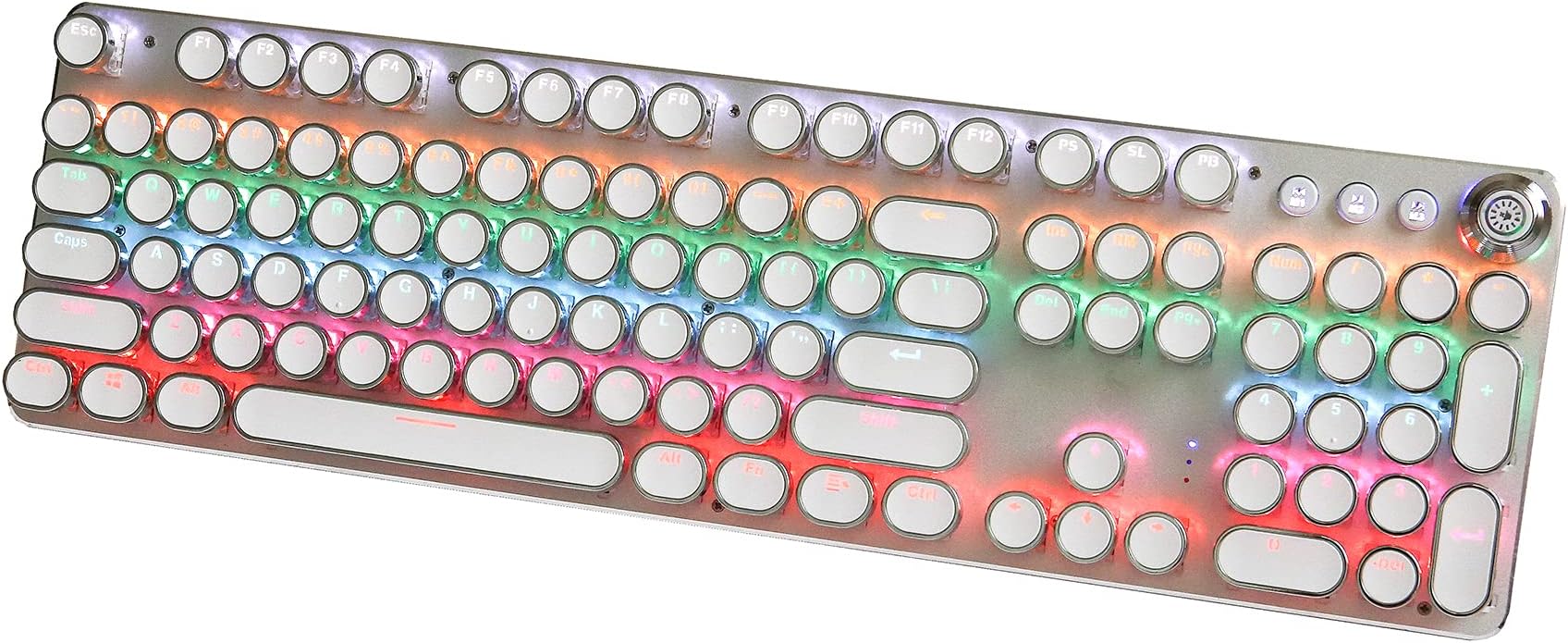 Amazon.com: Typewriter Style Mechanical Gaming Keyboard with True RGB ...