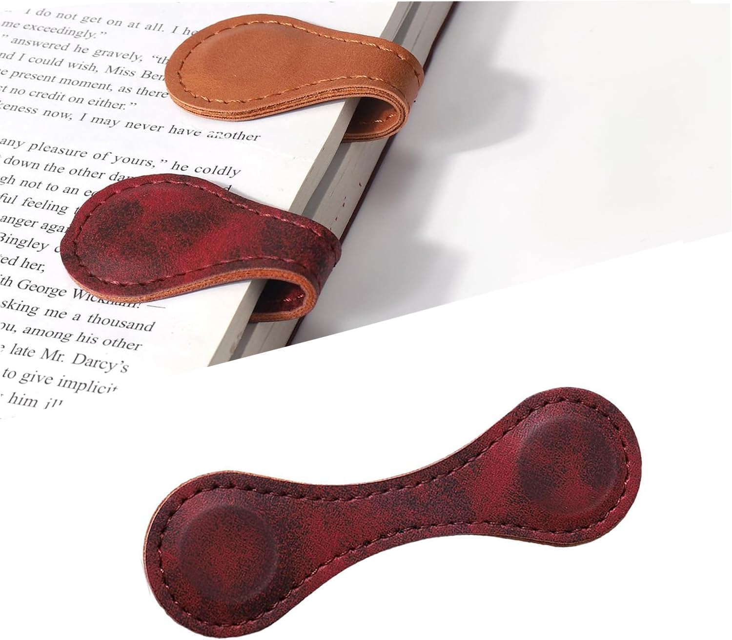 Amazon.com: Magnetic Bookmarks，Magnetic Leather Bookmark， Magnetic ...