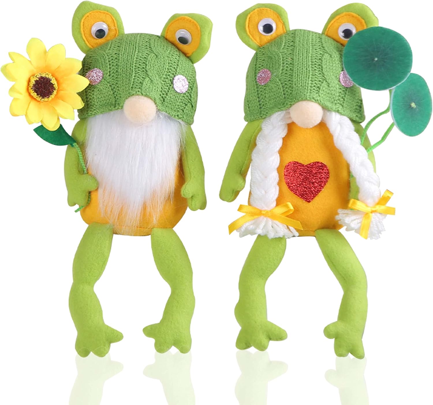Amazon.com: 2PCS Frog Gnomes Plush Decorations, Farmhouse Gnomes ...
