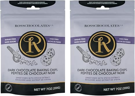 Ross Chocolates Chocolate Baking Chips No Sugar Added (Dark Chocolate ...