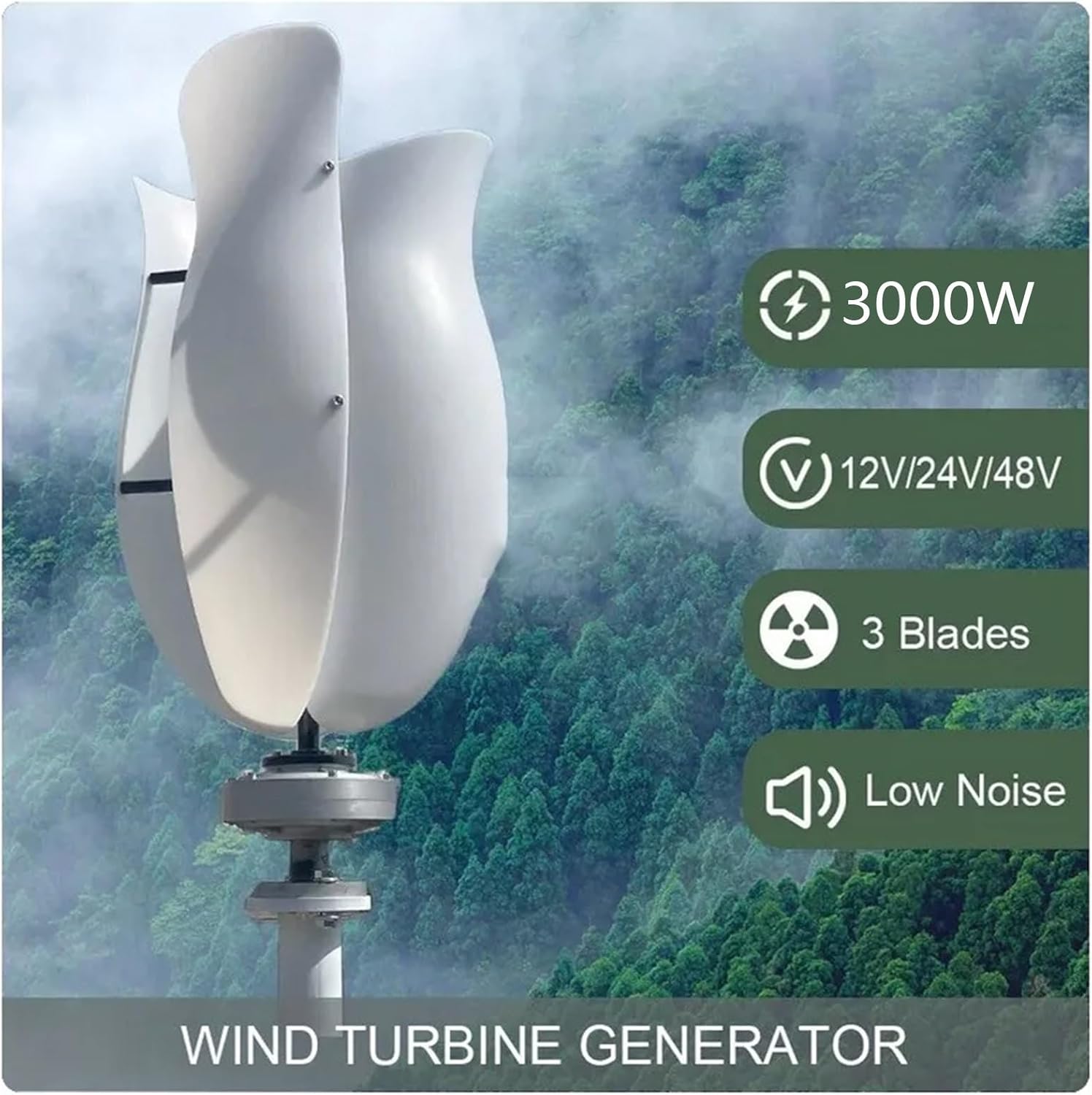 3000W Tulip Type Wind Turbine 12v 24v 48v Vertical Australia | Ubuy