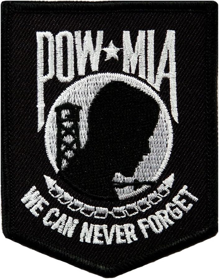Amazon.com: POW MIA Embroidered Patch Iron-On Vietnam War Prisoner of ...