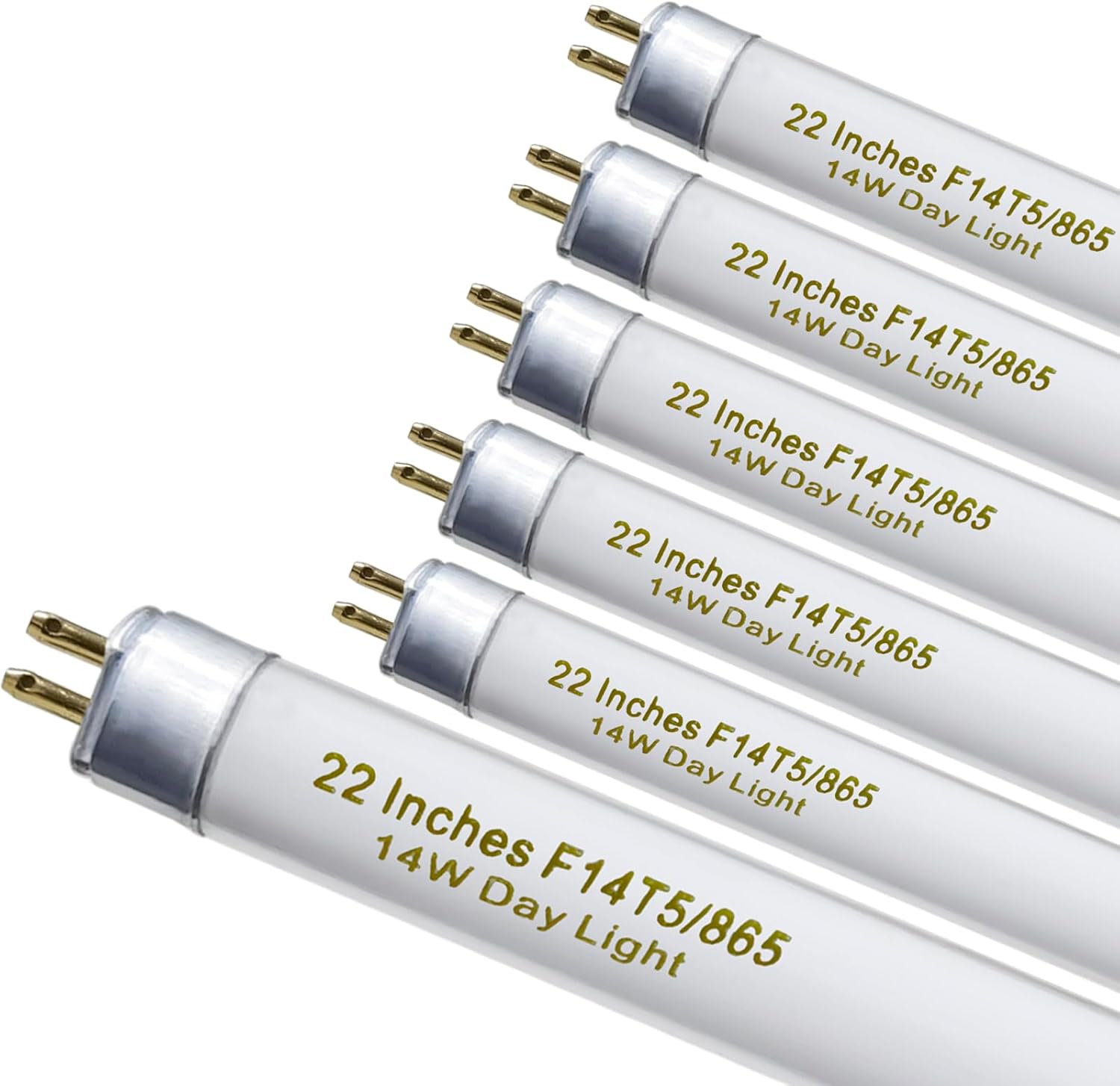 amgolibi T5 - Tubo fluorescente T5 de 14 W 6500 K, foco fluorescente recta F14T5/865, lámpara ...