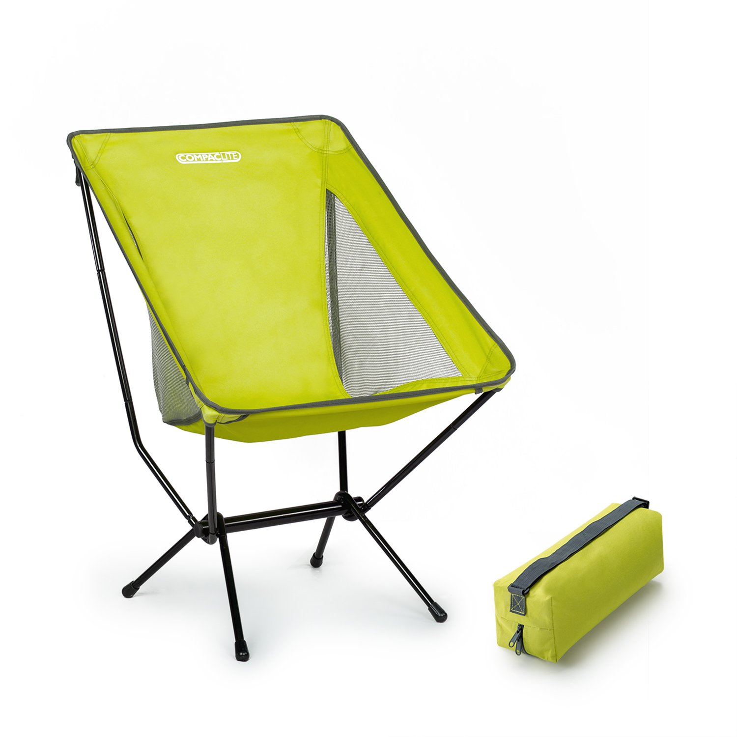 Compaclite Steel Camping Portable Chair with mesh Side Panels and Carry ...