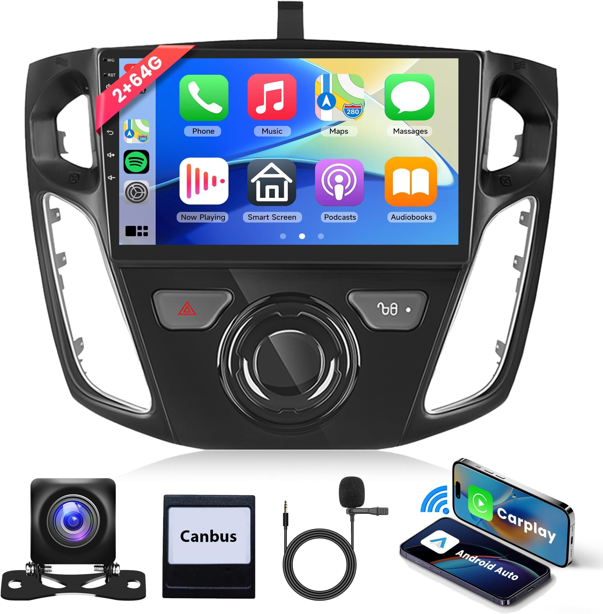 Amazon.com: [4+64G]8-Core Android 13 Car Stereo for Ford Mustang 2015 ...