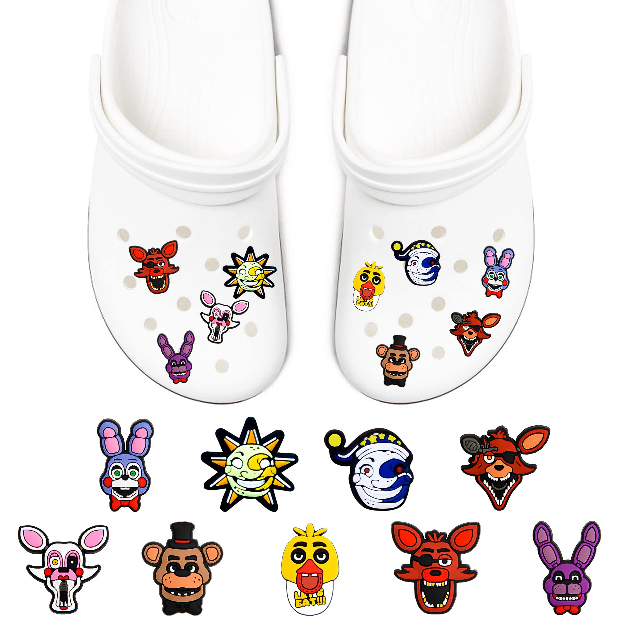 Buy FNÀF Croc Charms Fìve Nìghts Àt Frèddys 9PCS Shoes Charm for Crocs ...