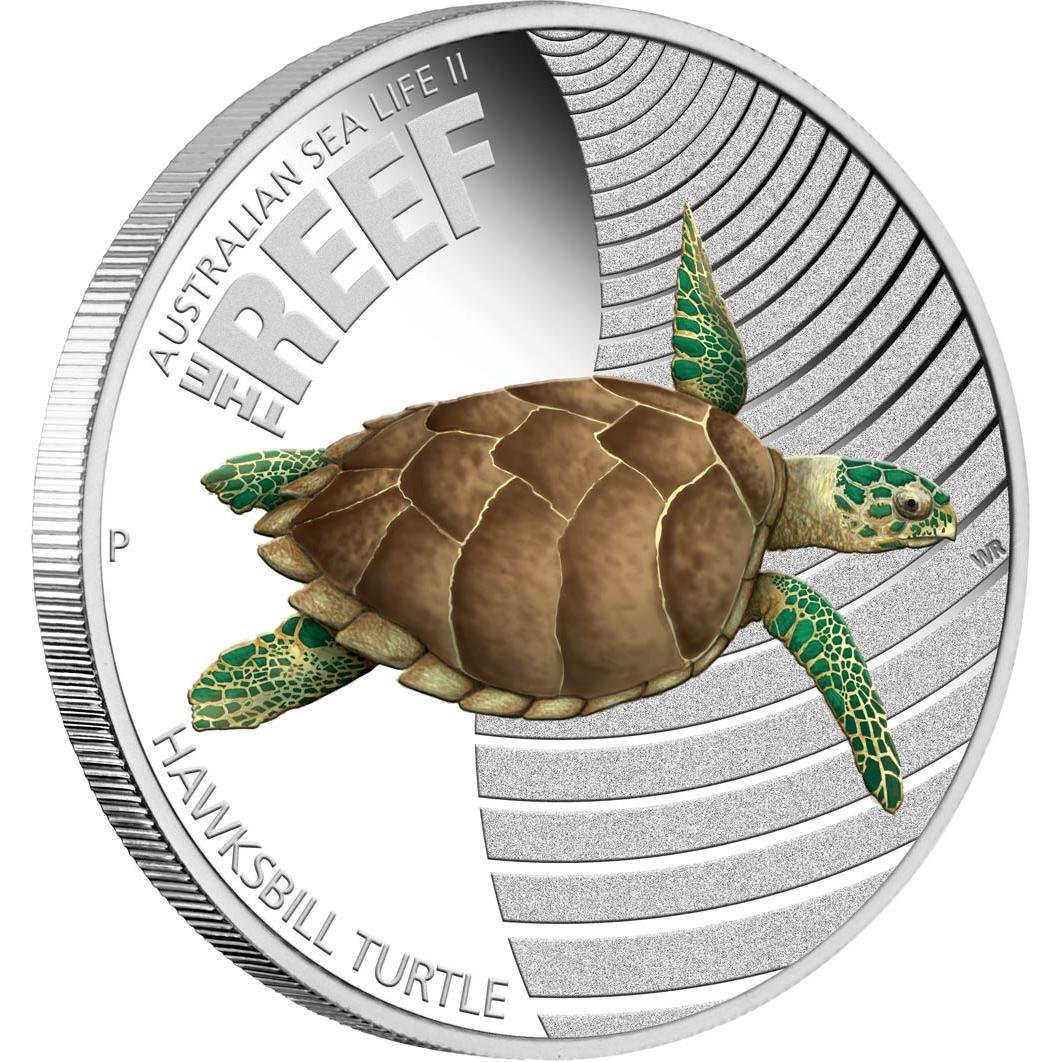 2012 Perth Mint Australian Sea Life Turtle 1/2 oz. Silver Coin Fifty ...