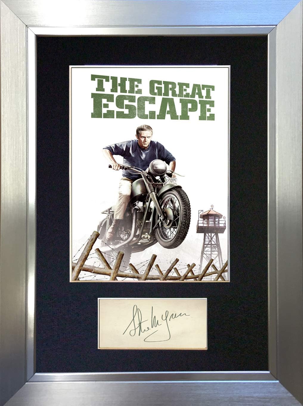 Steve McQueen Great Escape Framed Photo : Amazon.co.uk: Home & Kitchen