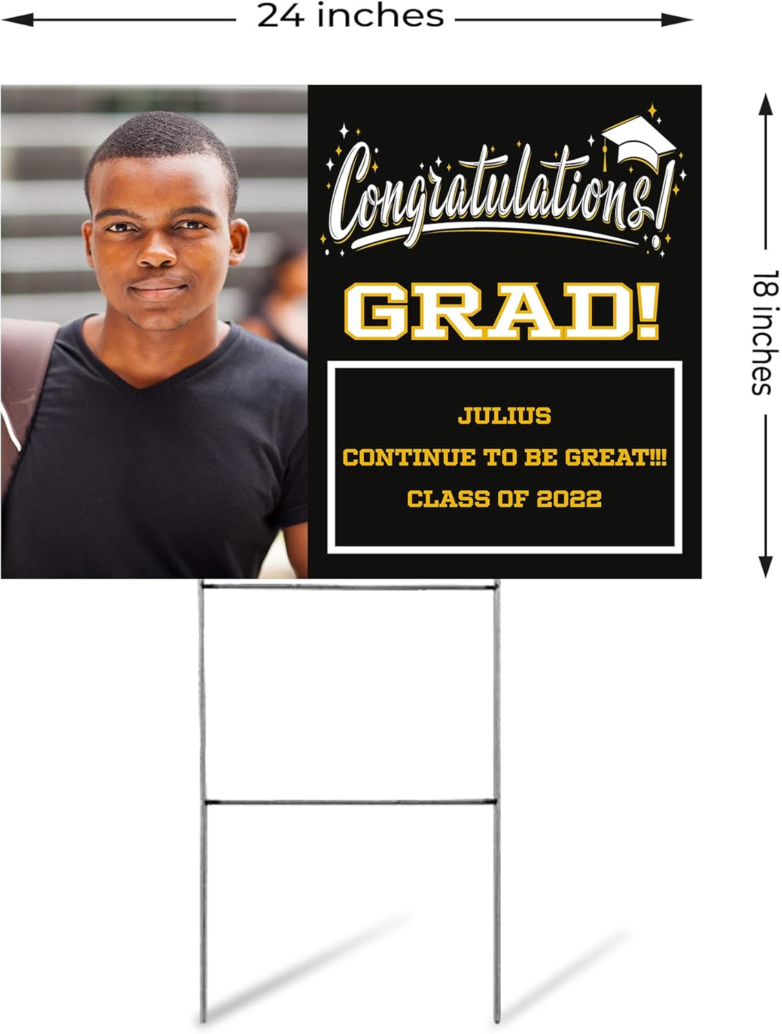Buy Custom Graduation Yard Sign | Class of 2022 Grad Photo Best Is Yet ...