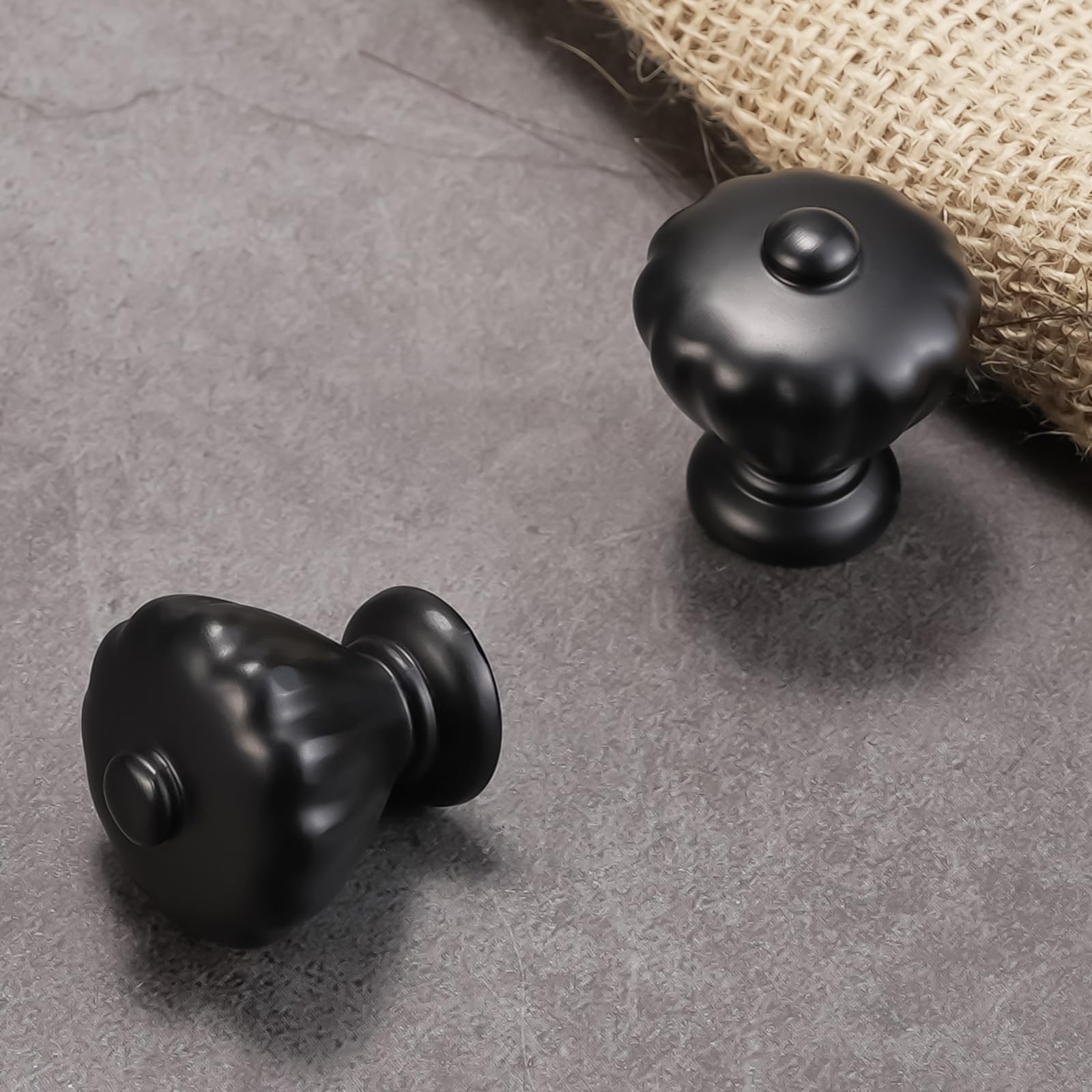 Snapklik.com : 10 Pack Matte Black Kitchen Cabinet Knobs Black Drawer ...