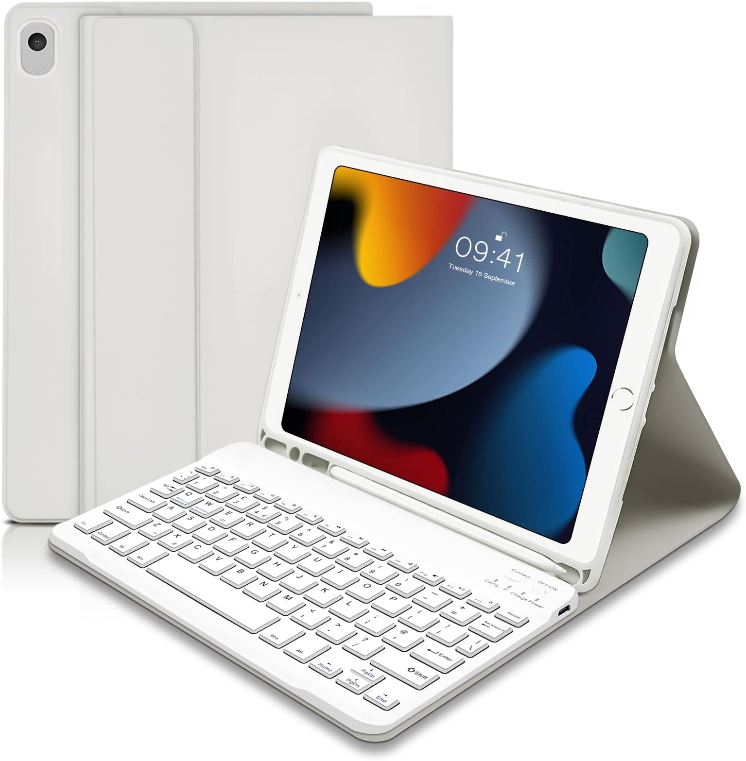 KVTVOU Case With Keyboard for iPad 9th / 8th / 7th Generation 2021/2020 ...