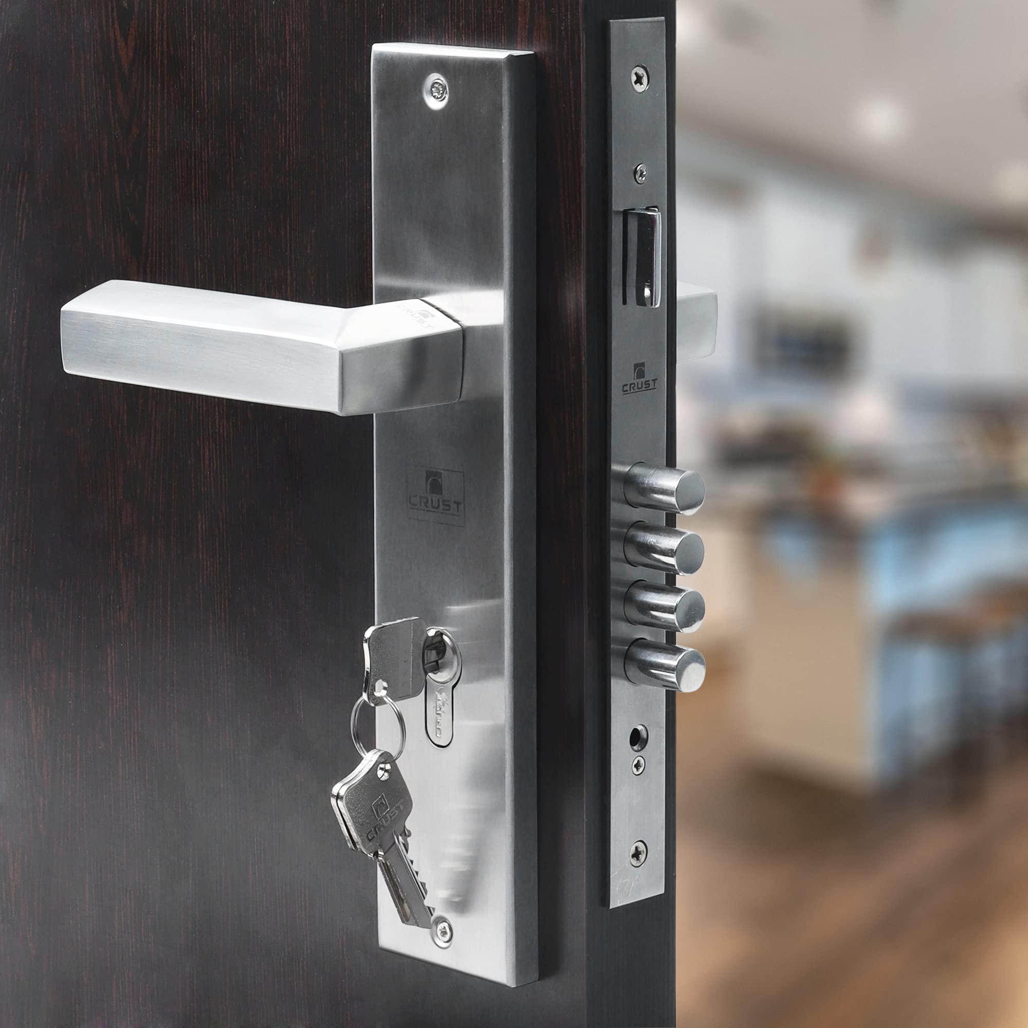 Buy Crust Bego Premium 10" Cy Plate Mortise Door Lock Handle Set ...