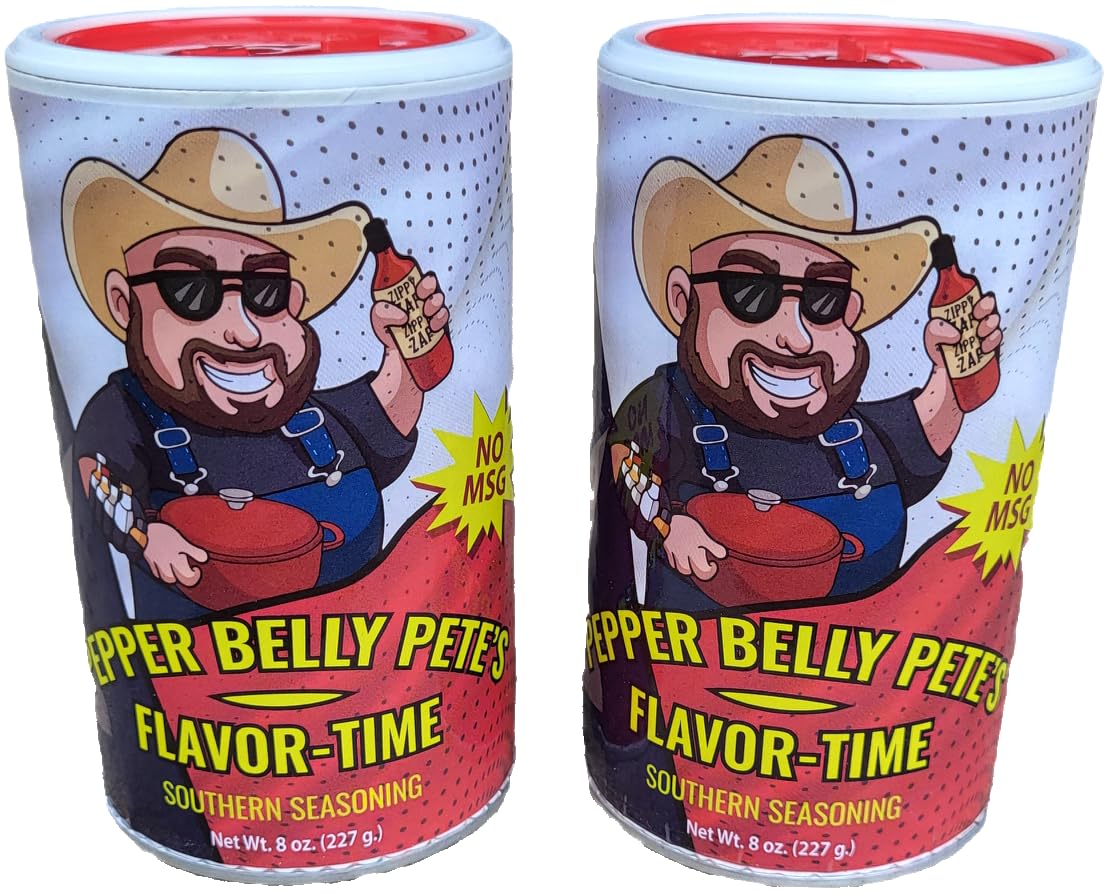 Amazon.com : Pepper Belly Pete’s Flavor-Time Southern Seasoning, 8 oz ...