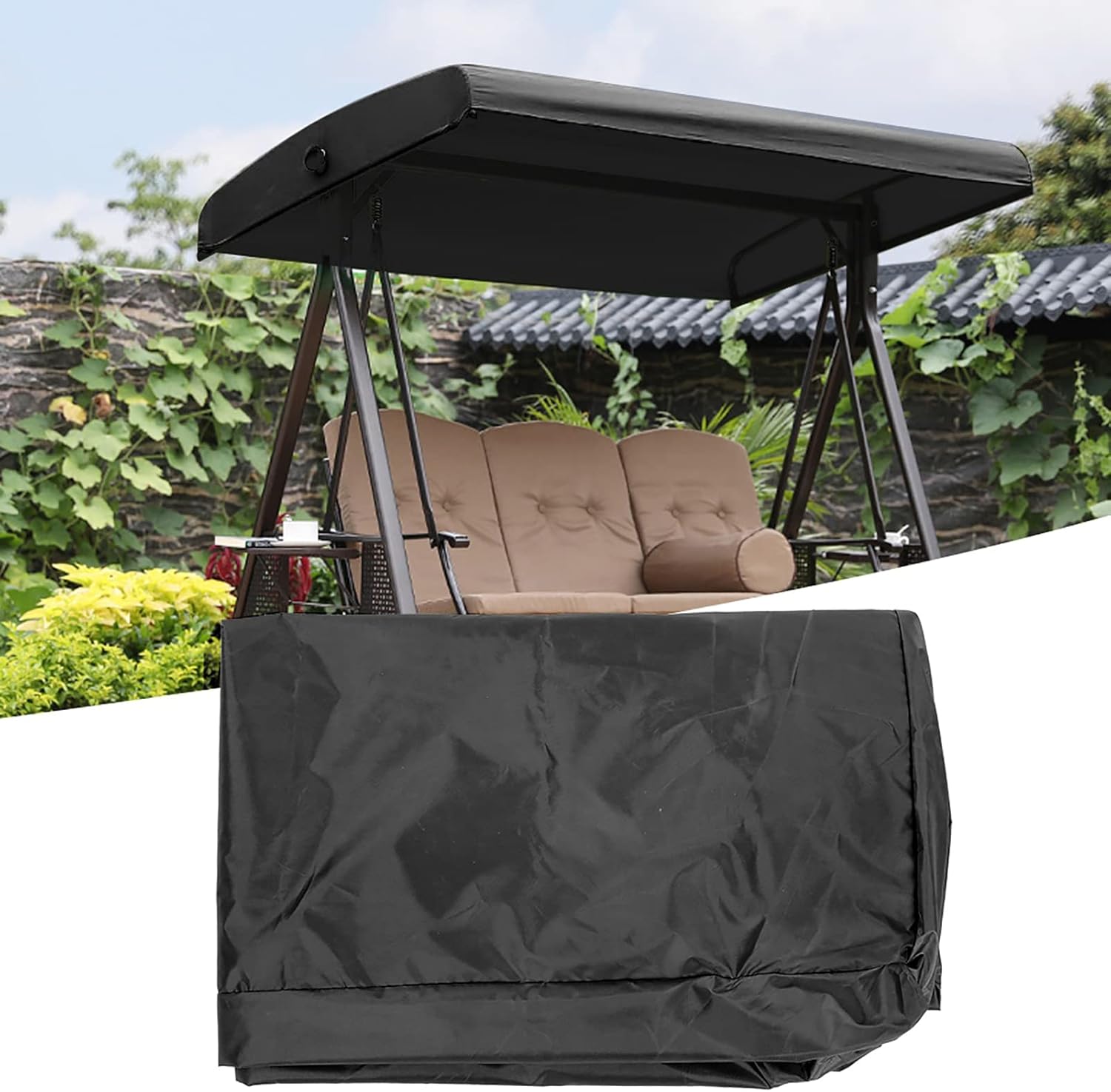 Amazon.com: AYNEFY Swing Canopy Replacement Cover, Outdoor Swing Canopy ...