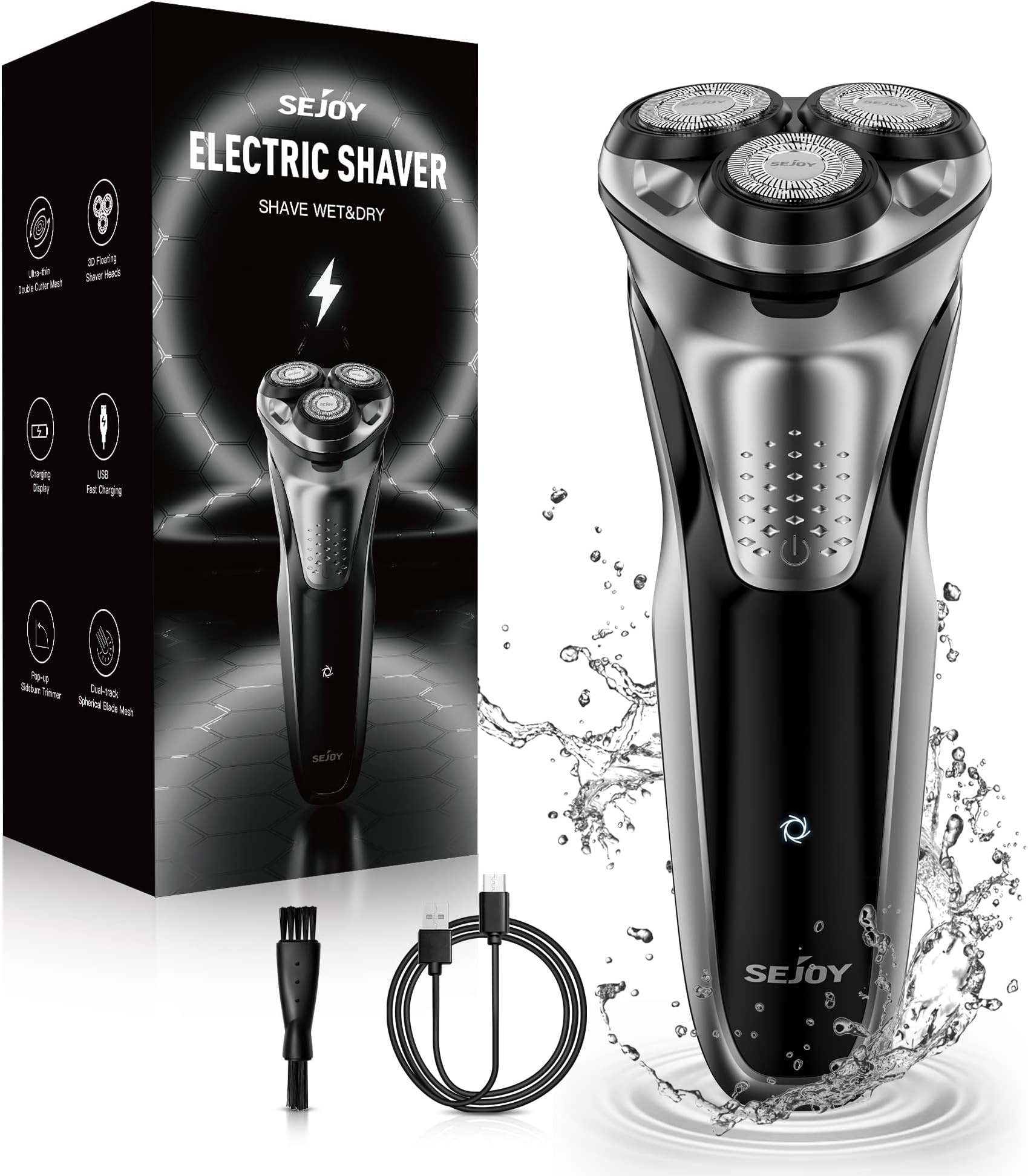 Amazon.com: Sejoy Electric Razor for Men, Mens Electric Shavers ...