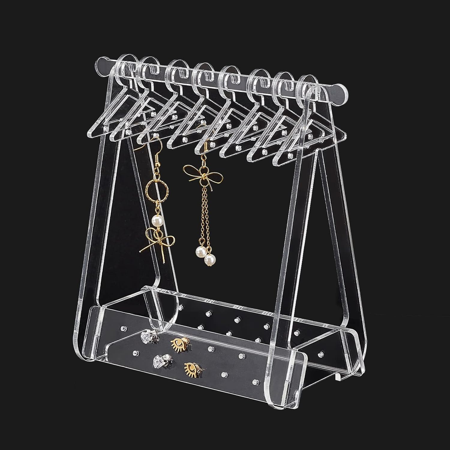 PH PandaHall Earring Holder Stand, Cloth-horse Shape Jewellery Display ...