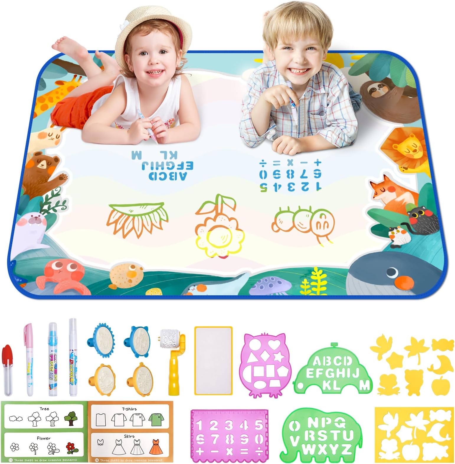 Amazon.com: Water Doodle Mat - Kids Painting Writing Color Doodle ...