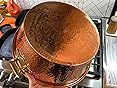 Amazon.com: Hammered Copper Jam Pan – Large Deep Maslin Pot with 2 ...