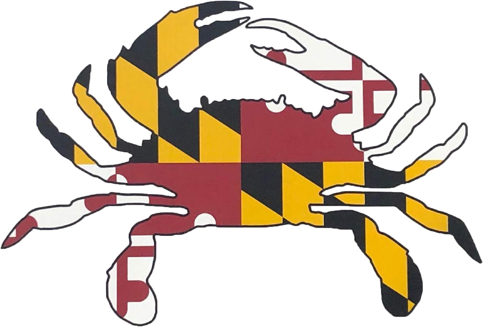 Amazon.com: CBay Creations Maryland Flag Crab Shape StickerQ : Sports ...