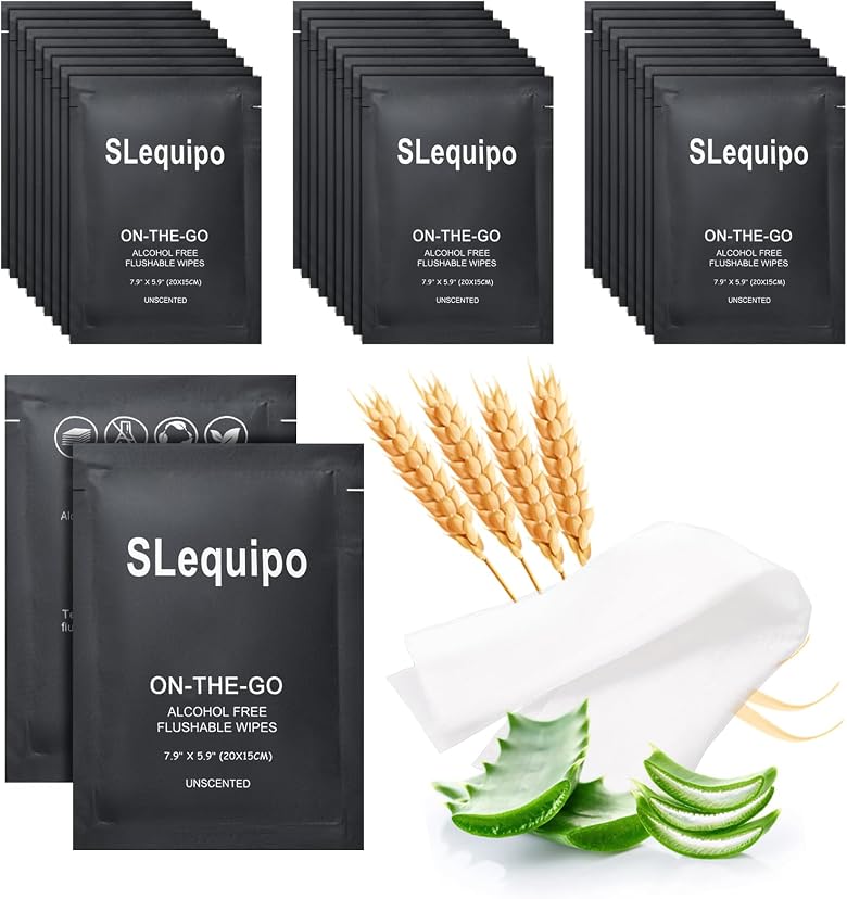 100 Pcs Flushable Wet Wipes Aloe Vera For Butt Hands | Desertcart INDIA