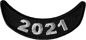 Amazon.com: 2021 Year Rocker Patch Lower White - 2.5x1 inch ...