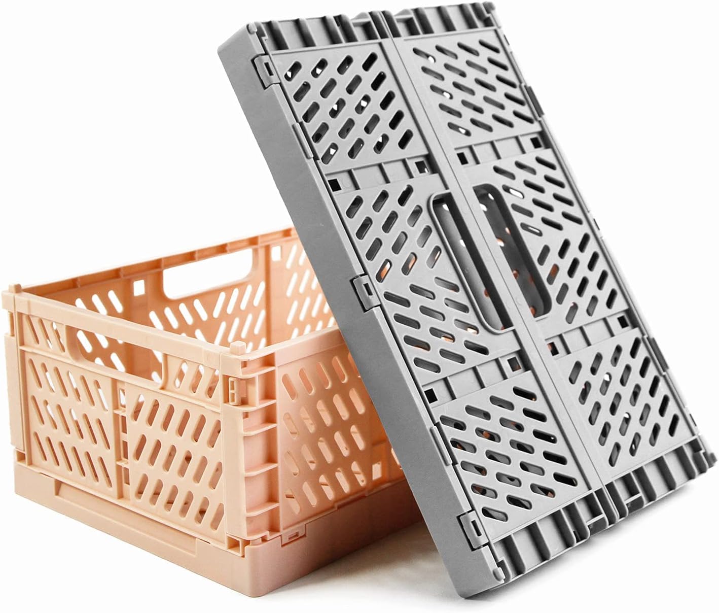 Spesh 2 Pcs Collapsible Storage Boxes Small Storage Crates Stackable ...