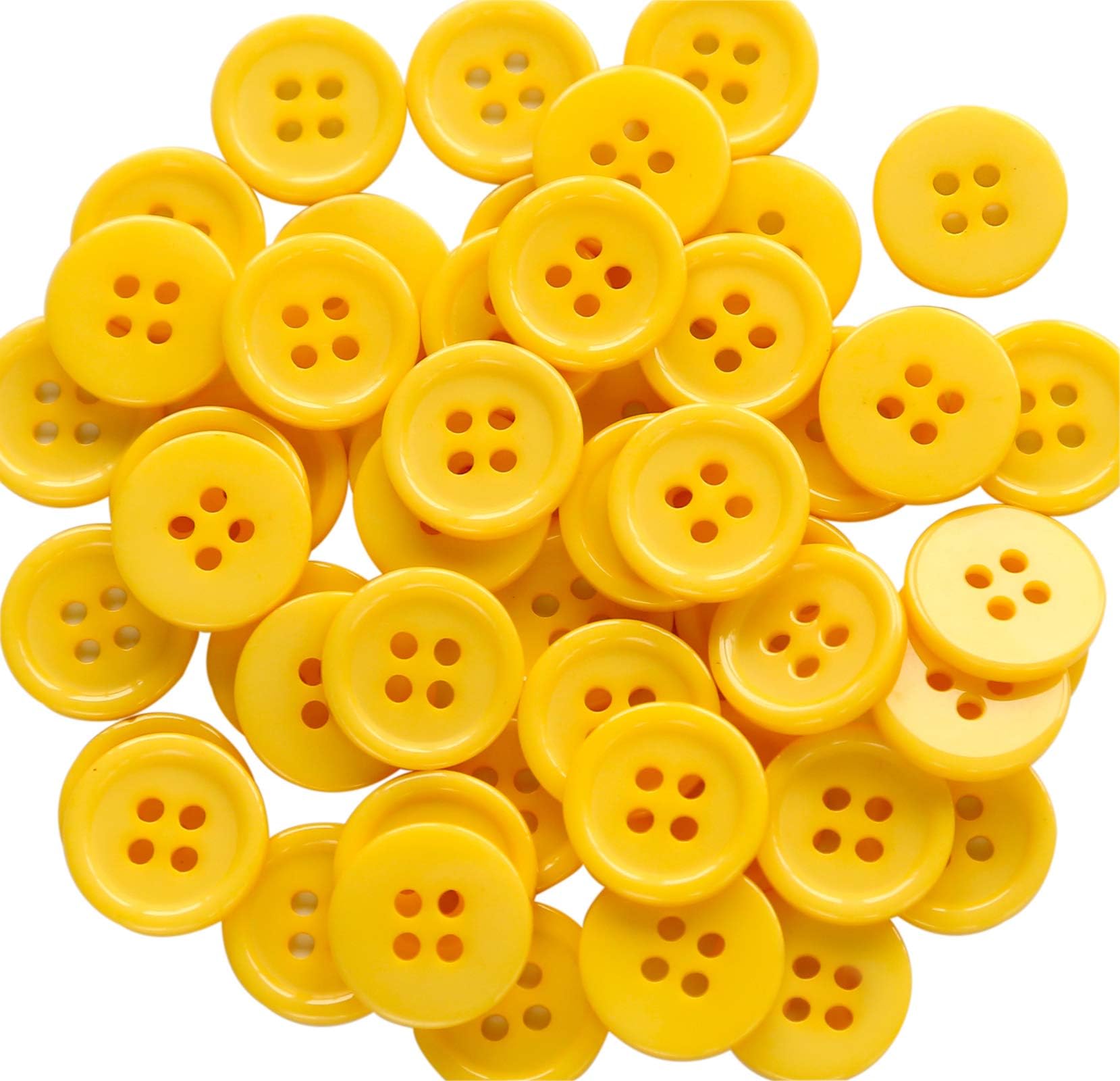 Amazon.com: 12 Pcs Yellow Buttons 0.8 inch Buttons for Sewing 2 Hole ...