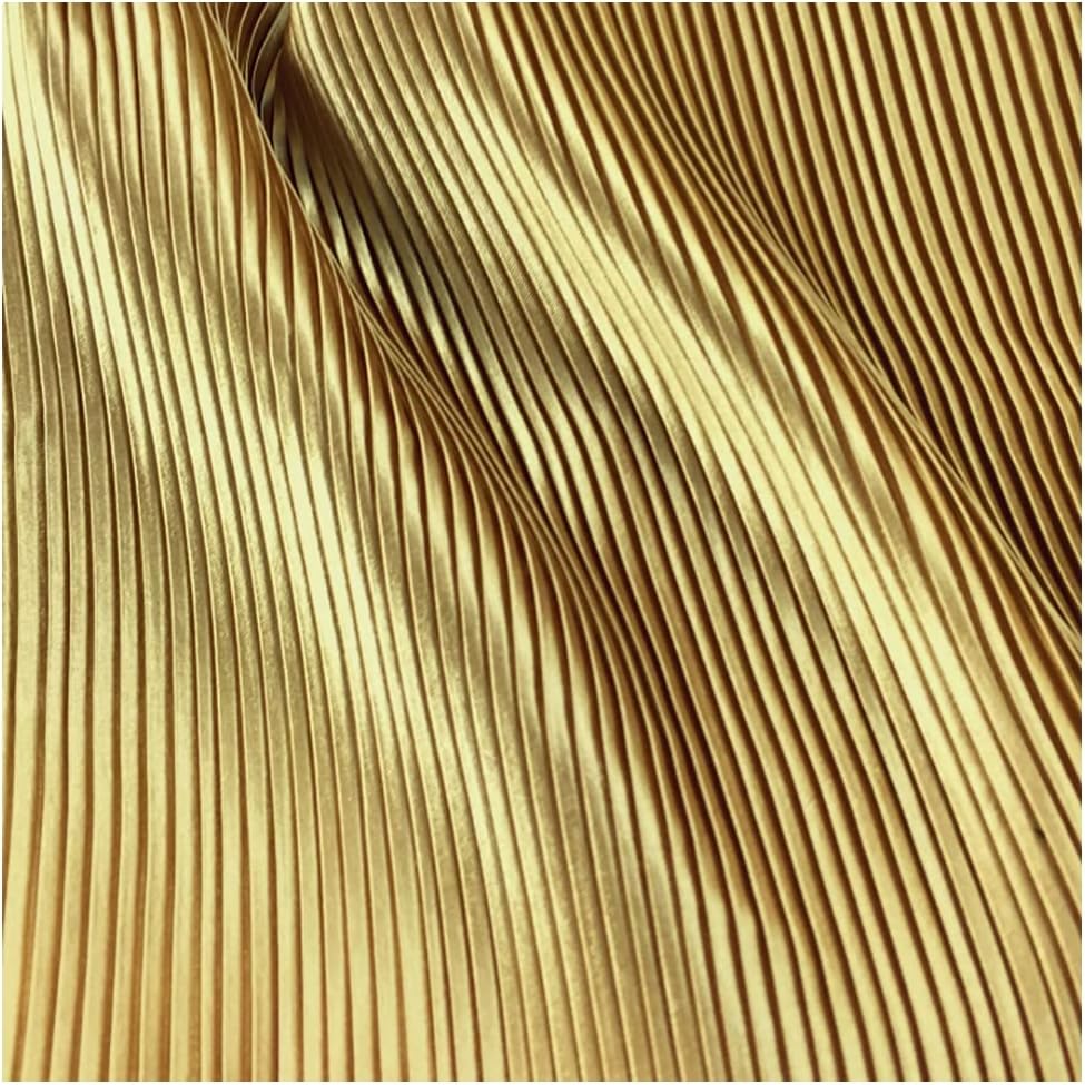 Amazon.com: Satin Pleated Fabric Line Texture Fine Stripe Accordion ...