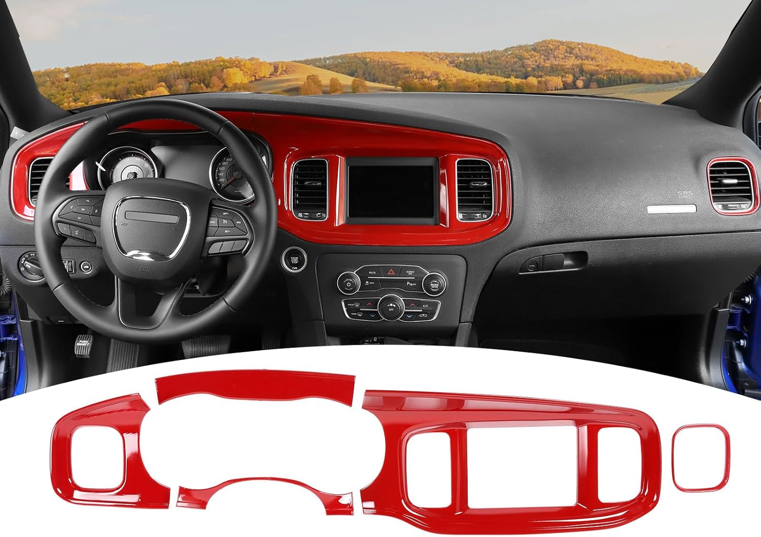 Amazon.com: PDKLIN for Charger Center Console Dashboard Panel Trim ...