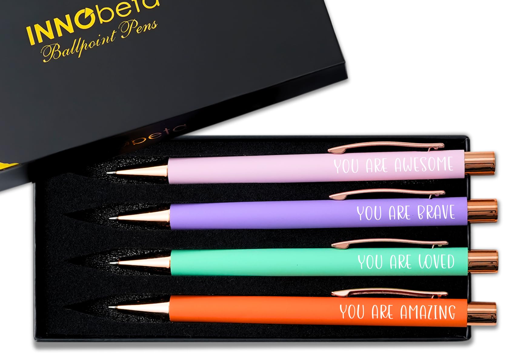 Amazon.com : InnoBeta Inspirational Pens Gifts for Women, Fancy Ballpoint Pen Set of 4 ...
