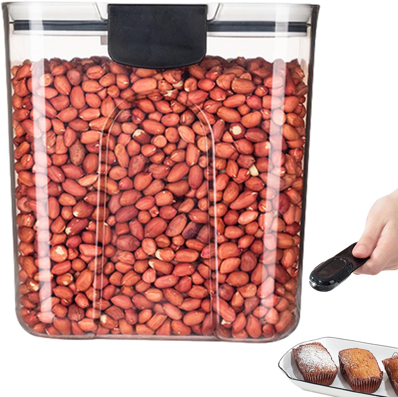 Takluu Food Storage Canisters, Glass Food Storage Containers, Easy To ...