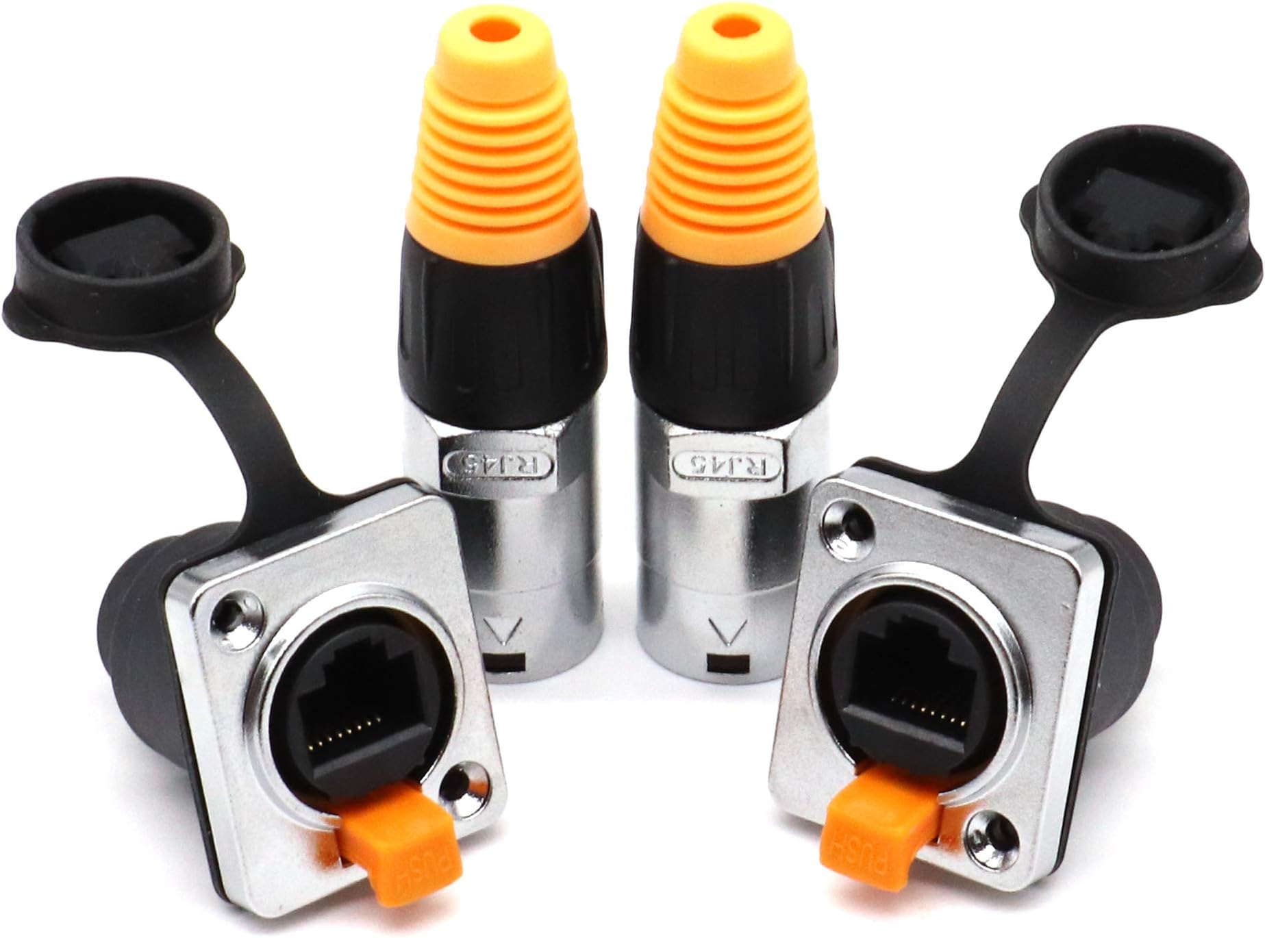 Amazon.com: RJ45 Panel Mount Coupler Waterproof CAT6,Lonlonty M20 RJ45 ...