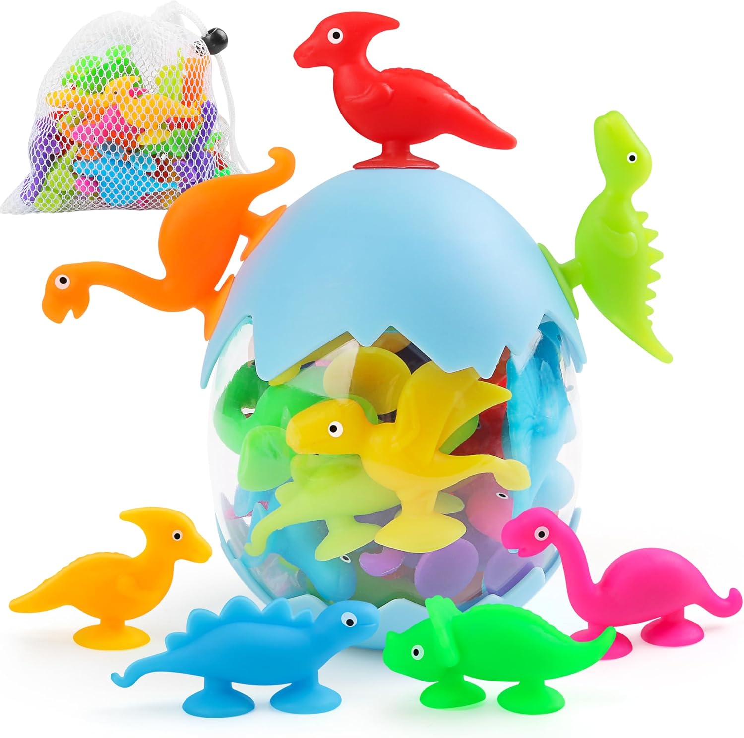 Amazon.com: Baby Suction Cup Toys, 20PCS Dinosaur Sucker Toys with ...