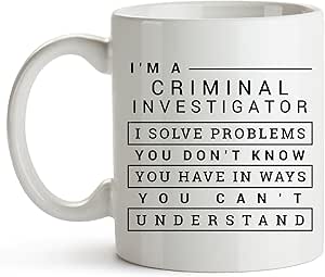 Amazon.com: YouNique Designs Criminal investigator Mug, 11 Ounces ...