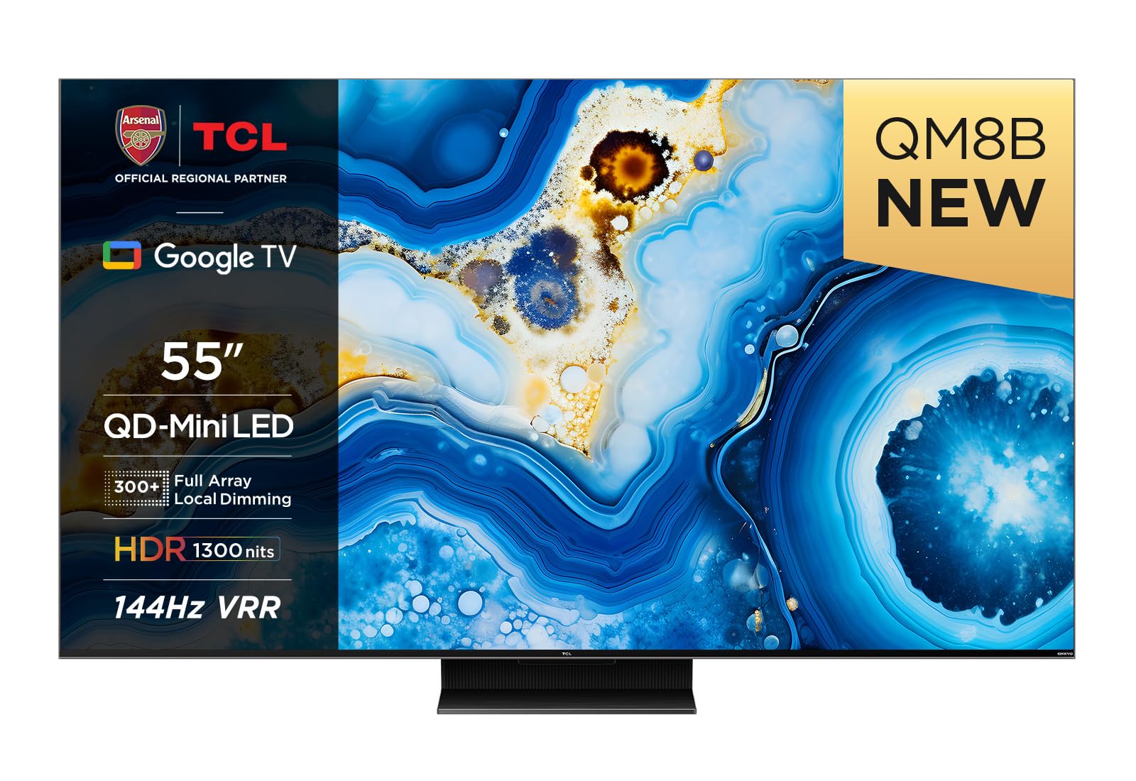 TCL 55QM8B 55-inch QLED Mini LED Smart TV, 4K HDR Premium 1300nits ...