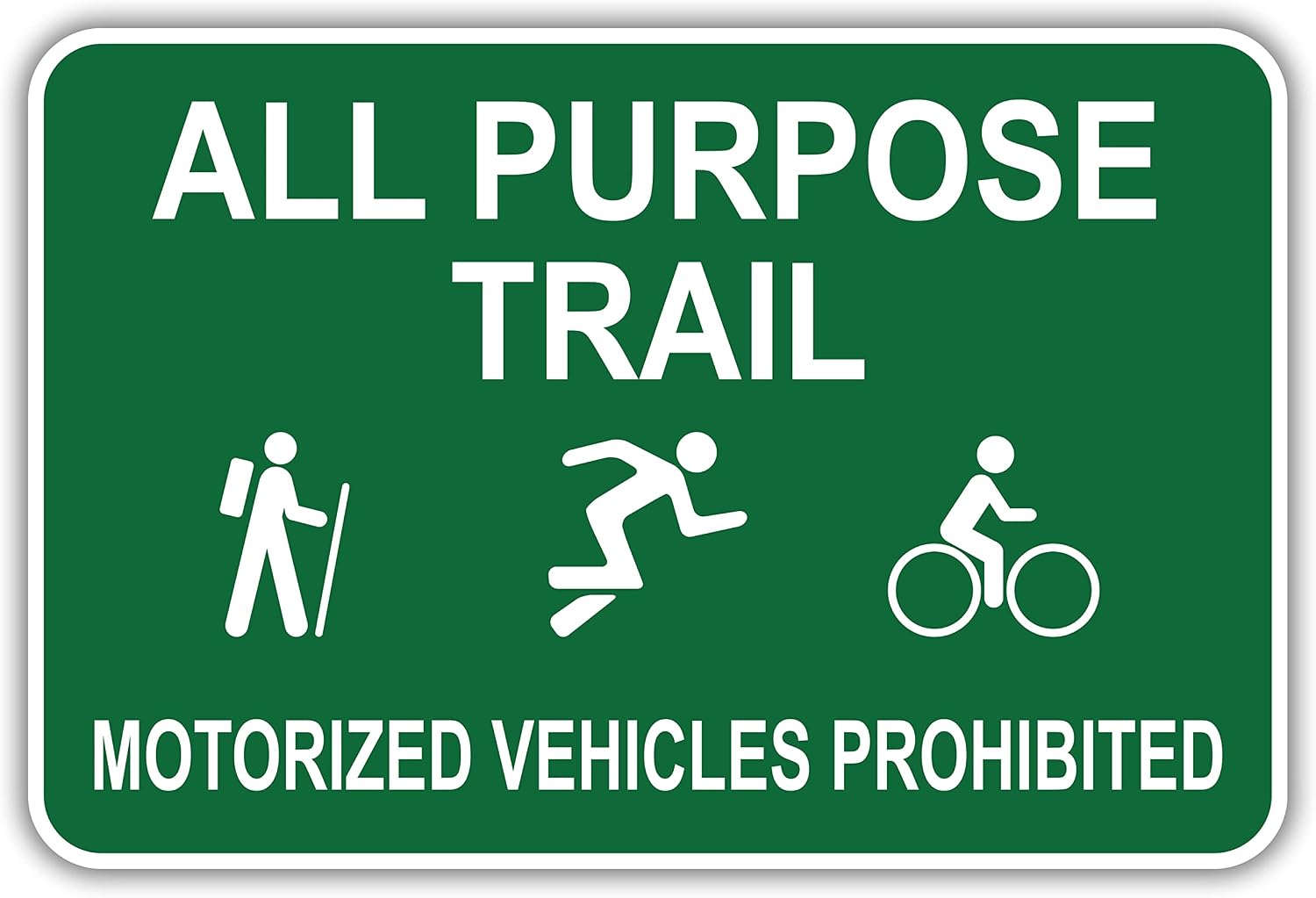 Amazon.com: All Purpose Trail Aluminum Sign - Metal Sign, Trail Sign ...