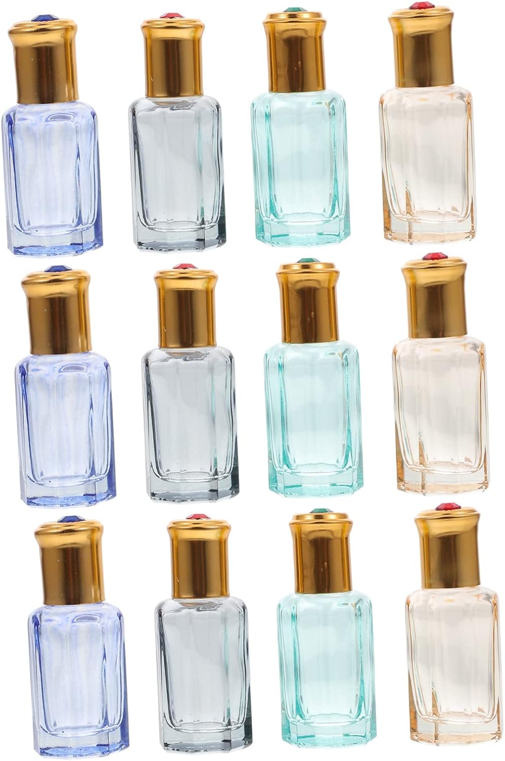 Amazon.com: FOMIYES 12pcs Roller Octagonal Roller Bottle Glass 12ml ...