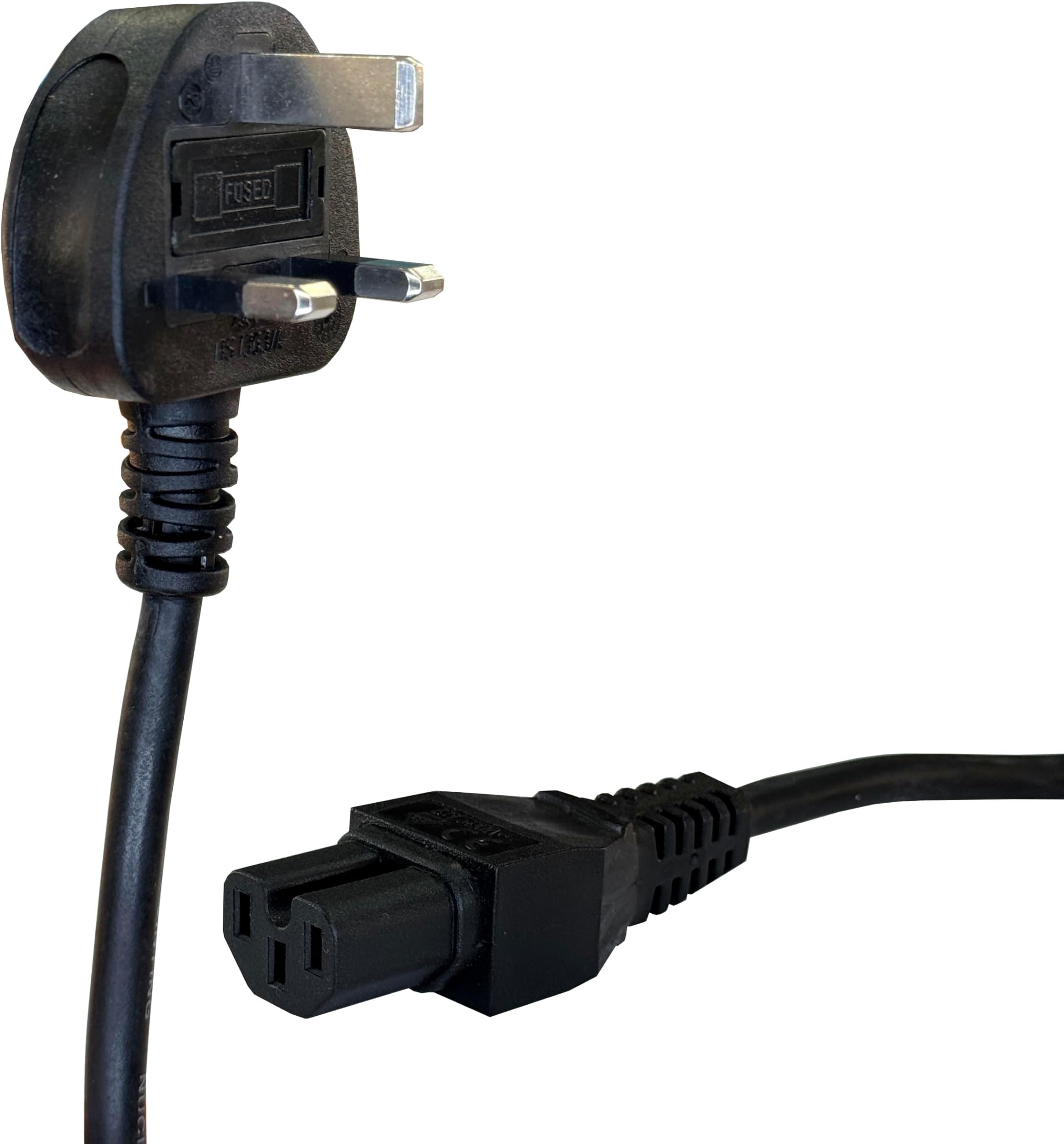 Electrosmart 1m Black C15 Kettle Power Cable With Notch Uk | Desertcart ...