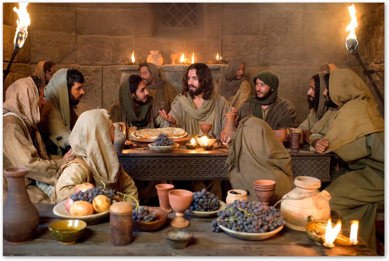 Amazon.com: The Last Supper Canvas Wall Art, Poster and Prints, for ...