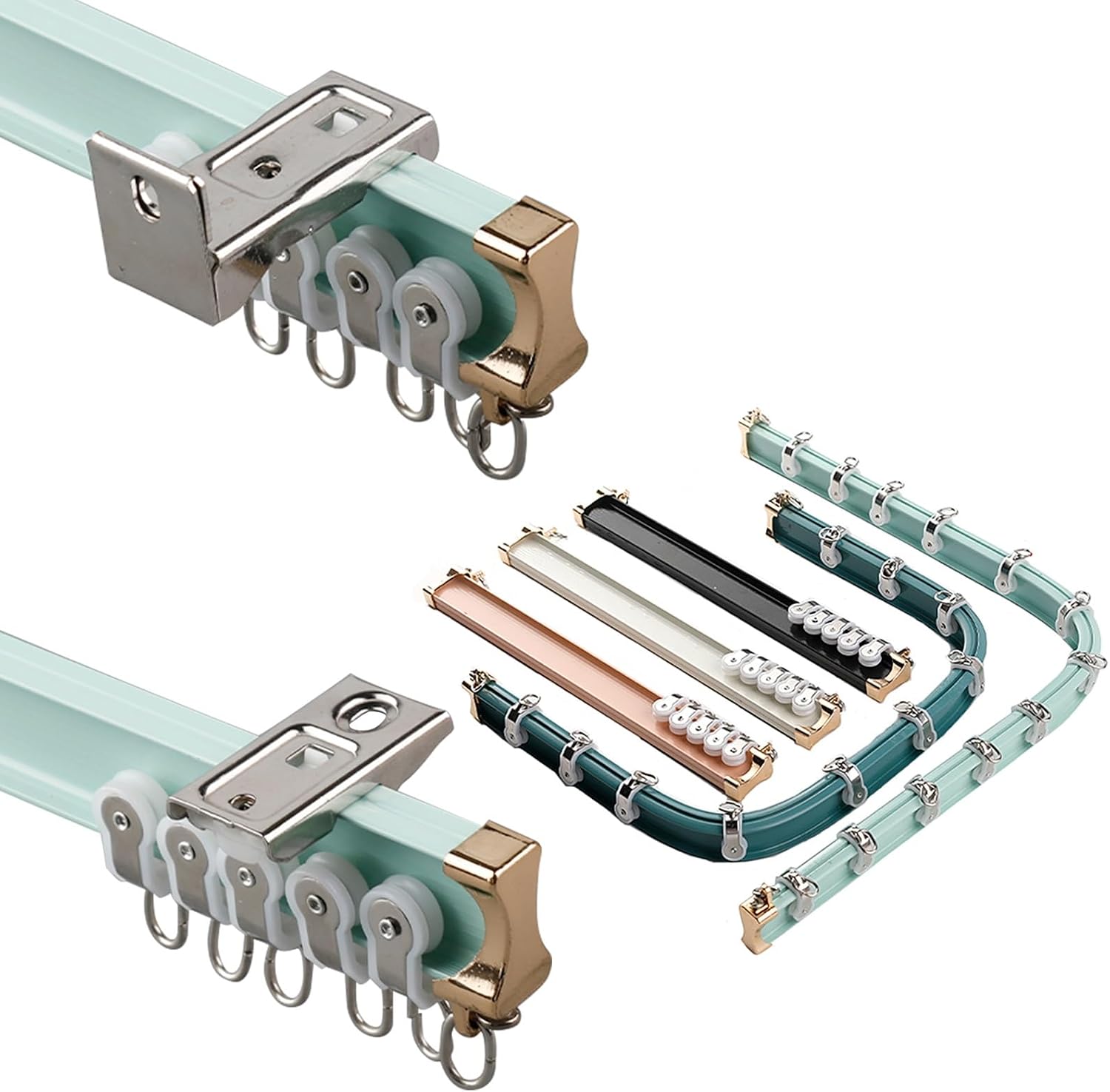 Amazon.com: 5 Colours Aluminum Curtain Track - Bendable And Easy To Cut ...