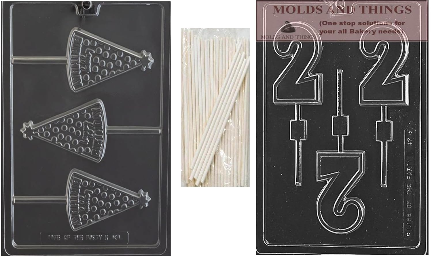 Amazon.com: Number # 2 Two chocolate candy mold, Happy Birthday hat ...