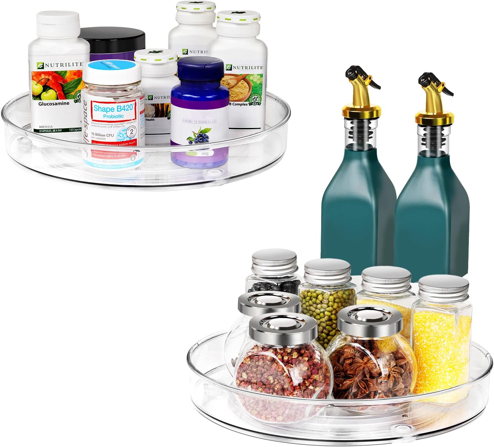 Amazon.com: Plastic Lazy Susan Turntable Organizer, (Clear) by Home ...