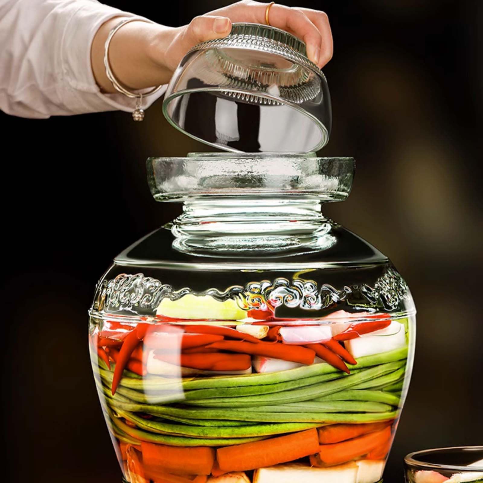 Snapklik.com : Vencer 2.5 Liter Traditional Glass Fermenting Jar