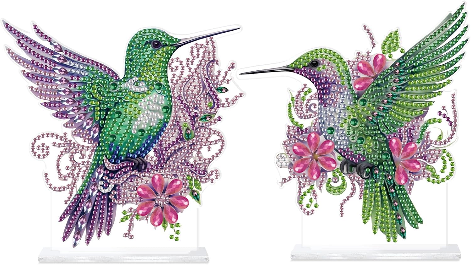 Amazon.com: antor 2 Pcs Hummingbird Diamond Painting Desktop Kit ...