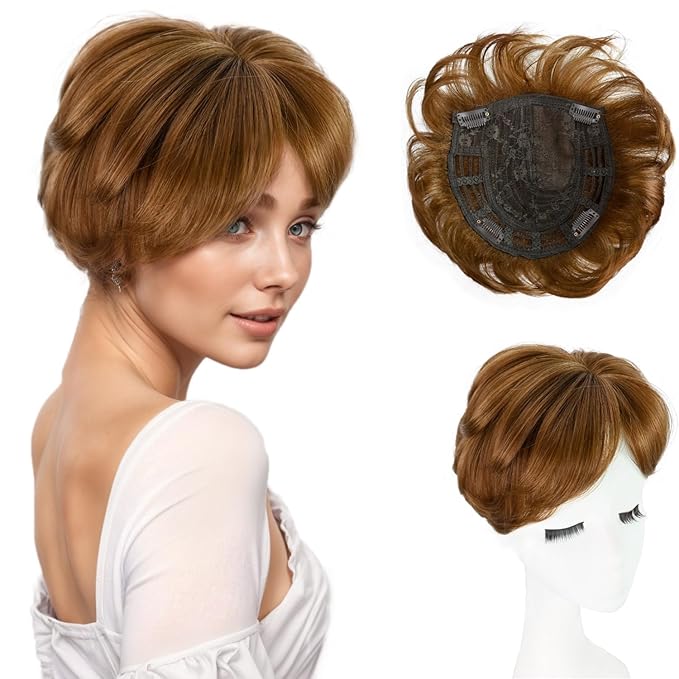 Amazon.com : Adancyler Pixie Cut Hair Toppers for Women Short Hair ...