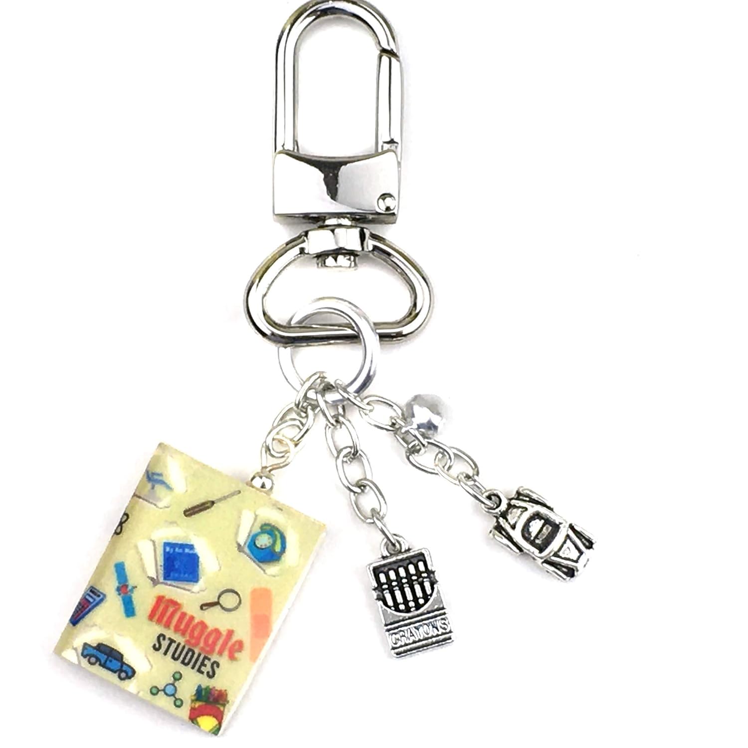 Amazon.com: Muggle Studies School of Magic Clay Mini Book Key Chain ...