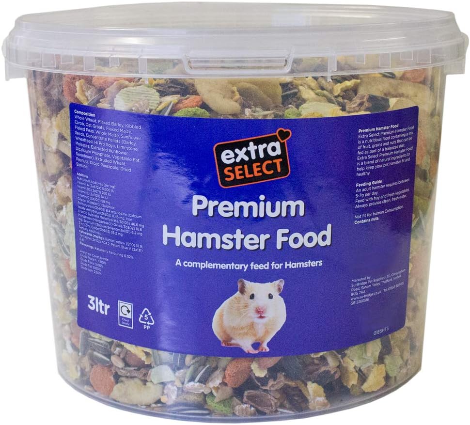 Extra Select Premium Dry Complete Hamster Food, 3 L : Amazon.co.uk: Pet ...