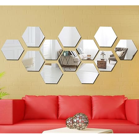 Amazon.com: Hexagon Wall Decals, H2MTOOL 12 PCS Large Removable Acrylic ...